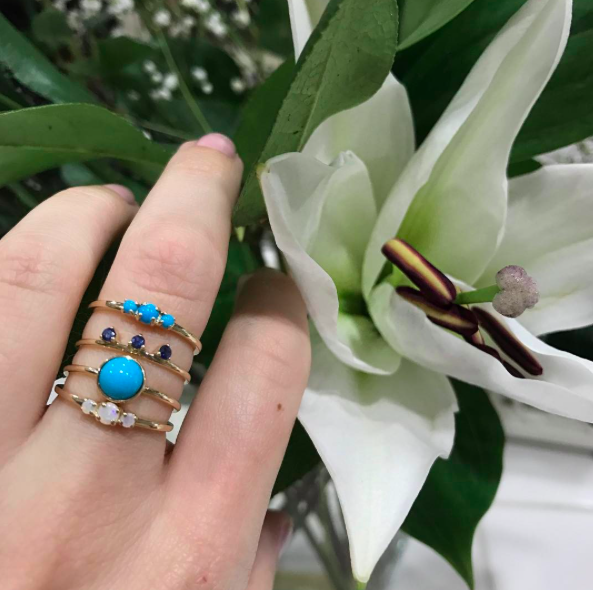 Nola ring (turquoise) – Stella and Bow