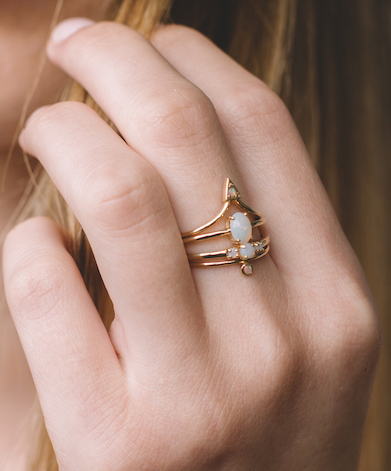 Isabelle ring (opal) – Stella and Bow