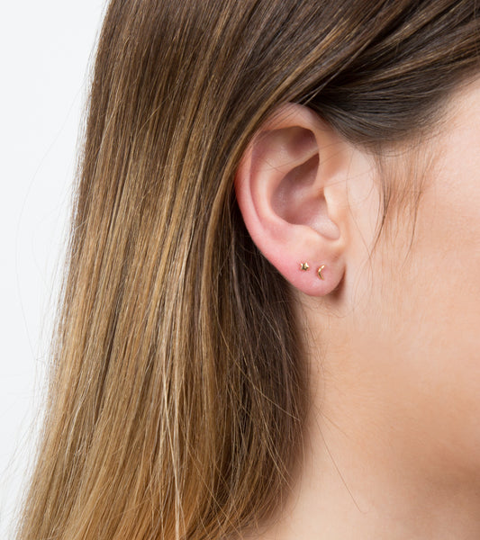 Miranda Star and Moon studs – Stella and Bow